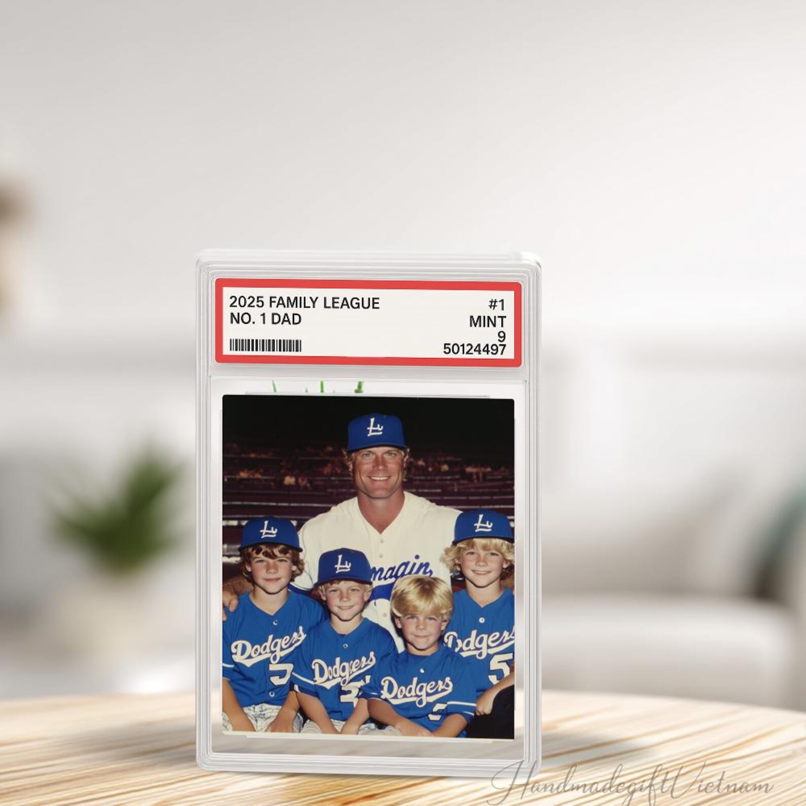 Personalized Family Photo Trading Card Style, No.1 Dad Acrylic Block ...