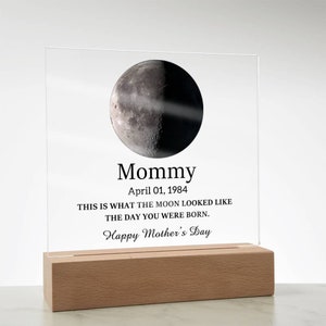 Moon Phase Plaque for Mom, Custom Moon Phase Gift for Her/him ...