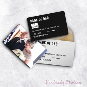 Love Bank Wallet Card for Dad, Photo Wallet Card Gifts for Father ...