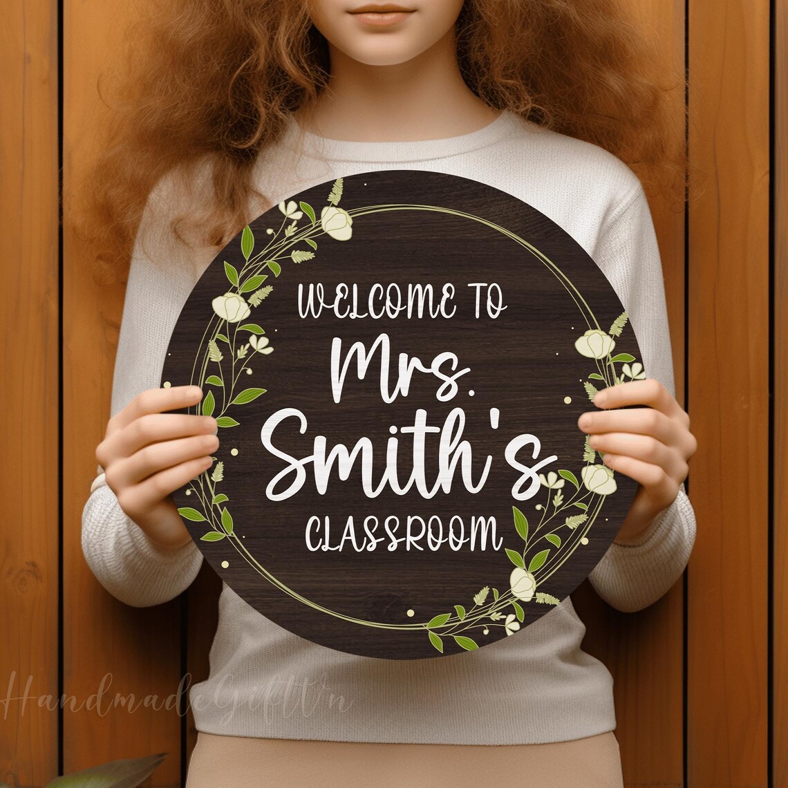 Custom Rustic Teacher Door Hanger, Teacher Welcome Sign for Classroom ...