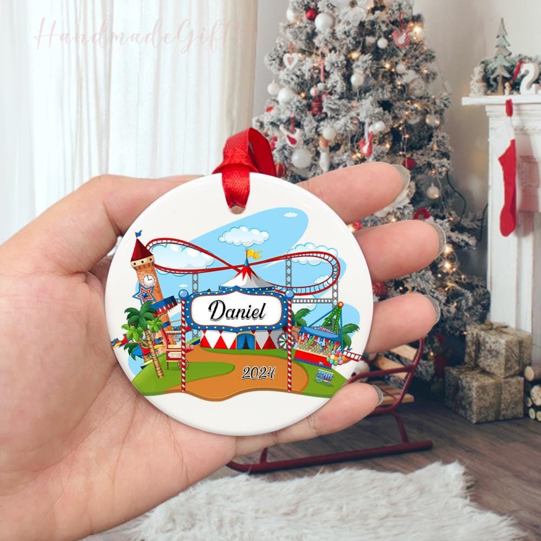 Amusement Park Ornament, Theme Park Gifts, Roller Coaster Ornament ...
