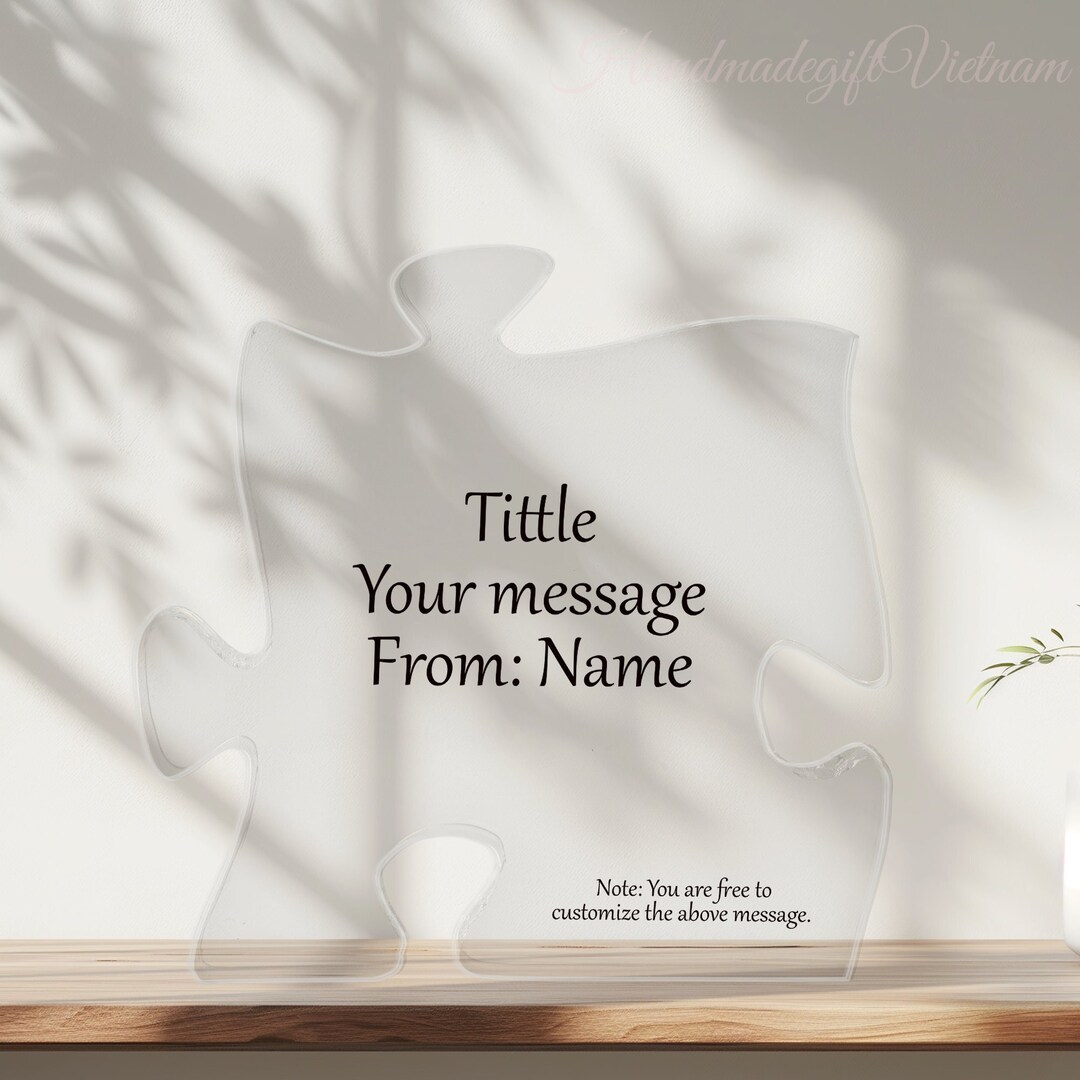 Personalized Custom Text Puzzle Acrylic Plaque, Custom Message for ...