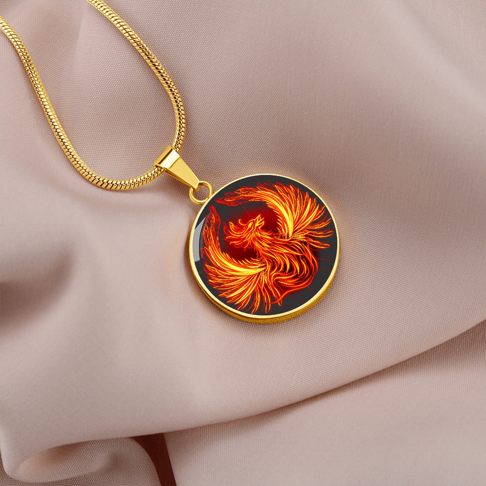 Personalized Phoenix Bird Necklace, Phoenix Jewelry for Women, Rise ...
