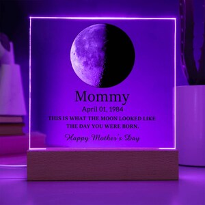 Moon Phase Plaque for Mom, Custom Moon Phase Gift for Her/him ...
