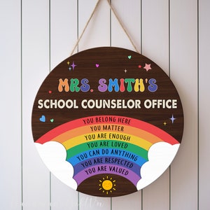School Counselor Door Hanger, Psychologist Office Sign, Psychology ...