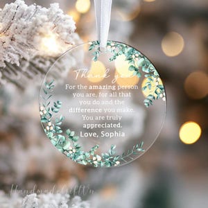 Personalized Thank You Ornament, Special Friend Gift, Friendship ...