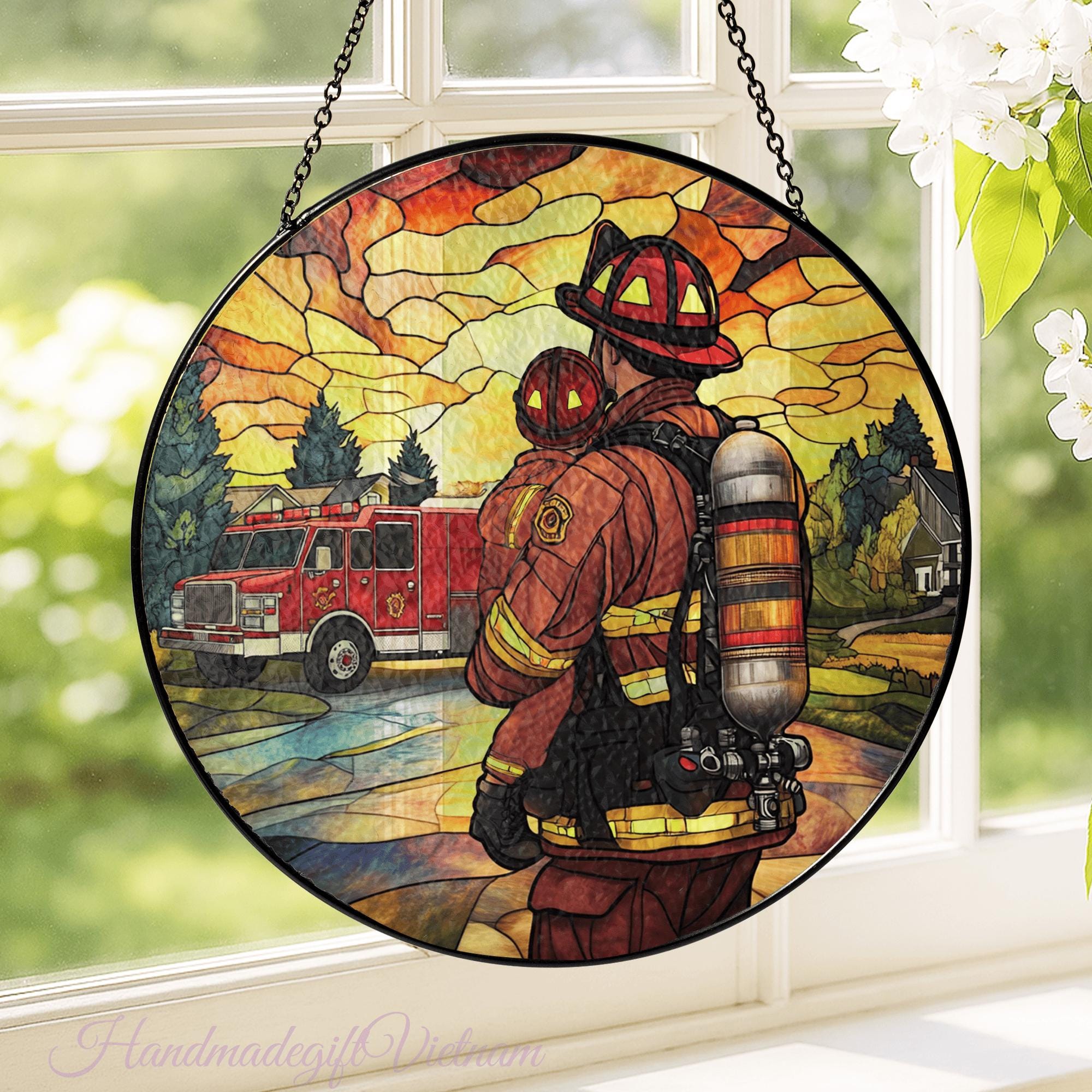 Firefighter Stained Glass Patterns