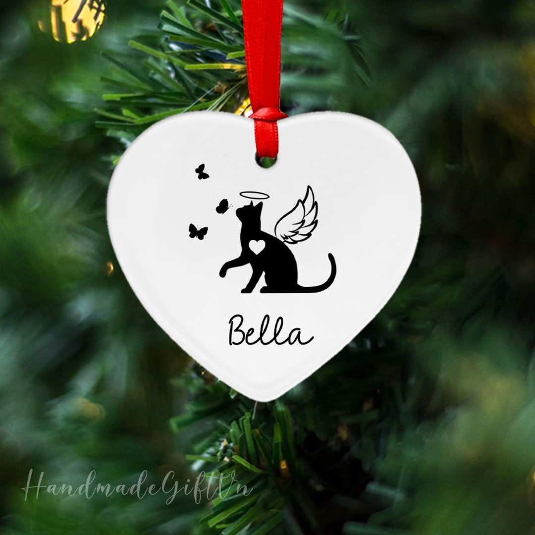 Personalized Cat Memorial Ornament, Cat Memorial Gift Ornament, Custom ...