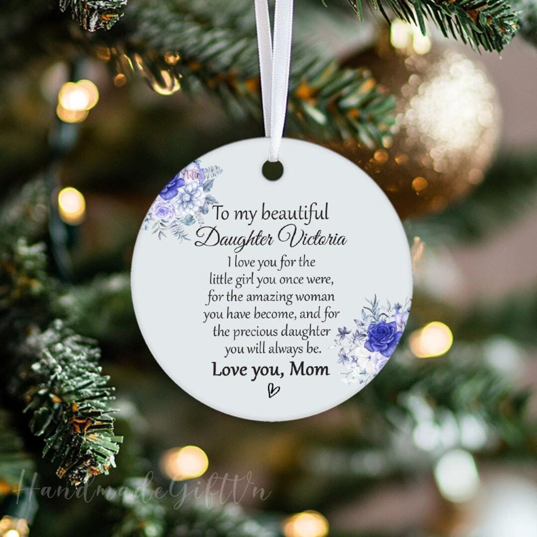 Personalized Daughter Christmas Ornament, Custom Ornament for Daughter ...