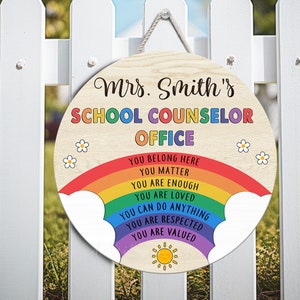 School Counselor Door Hanger, Psychologist Office Sign, Psychology ...