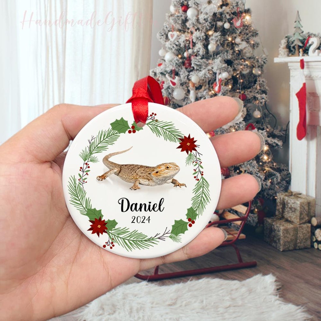 Bearded Dragon Christmas Ornament, Gecko Christmas Ornament, Lizard ...
