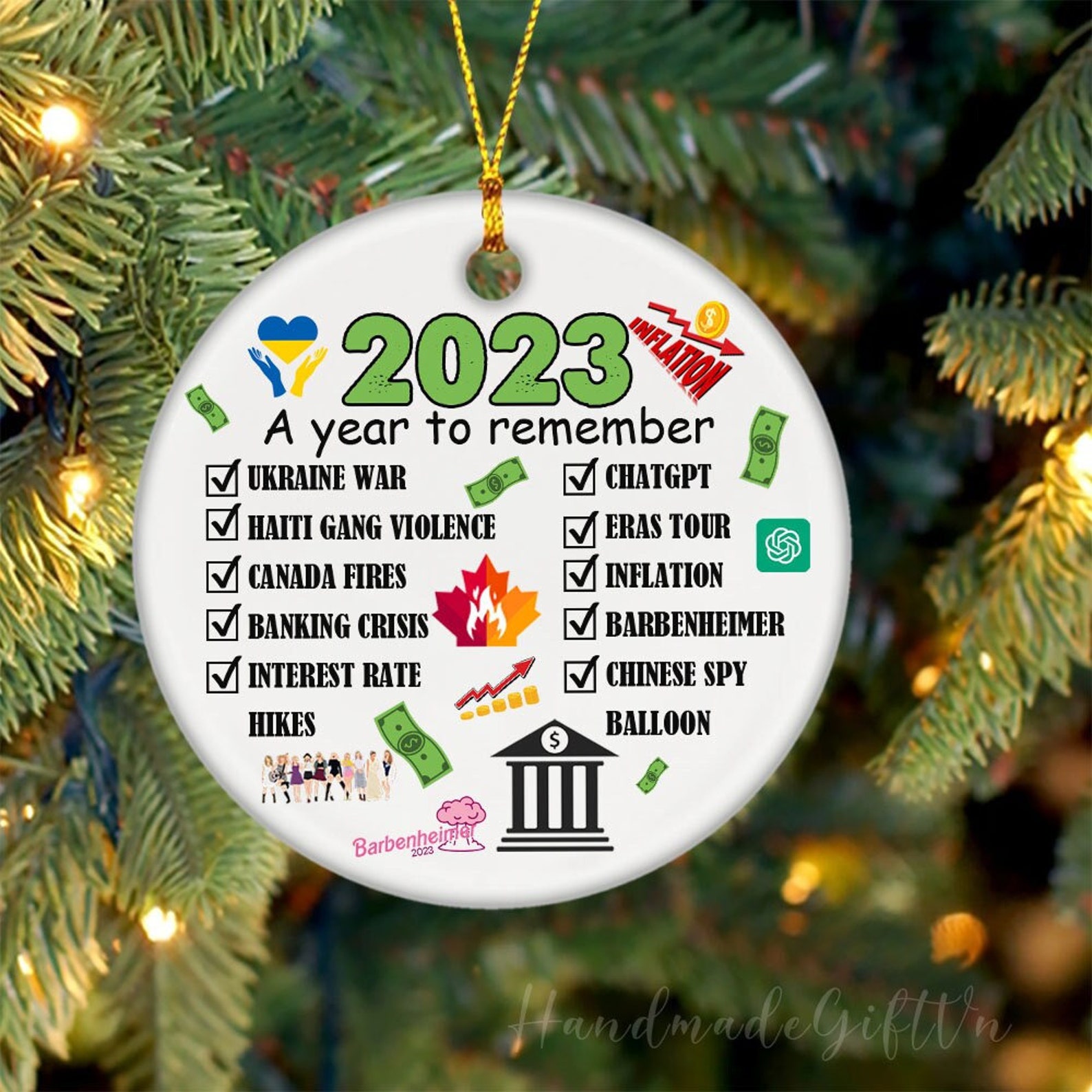 2023 Annual Event Christmas Ornament, 2023 A Year to Remember Ornament ...