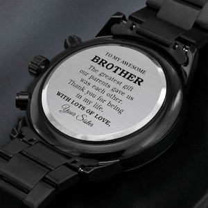 To My Brother Watch Gift/gifts for Brother/brother Christmas Gift ...