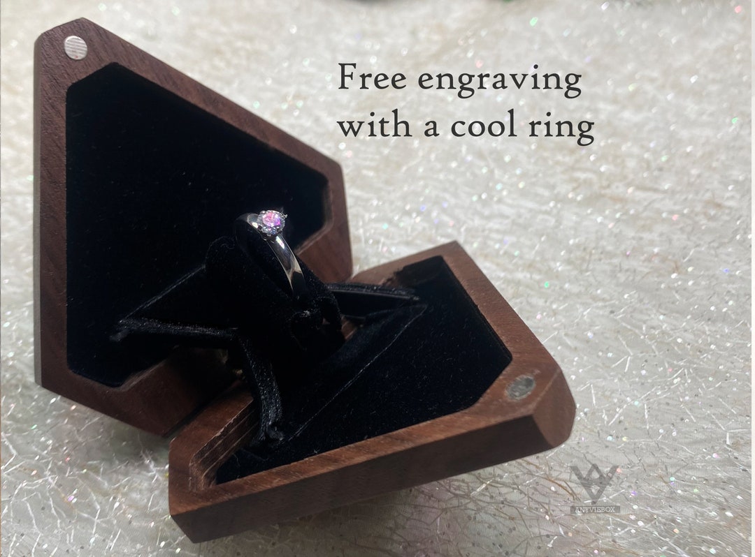 Pentagon Ring Box - Kinetic Ring Box - Turning Ring Holder - Twist Ring ...