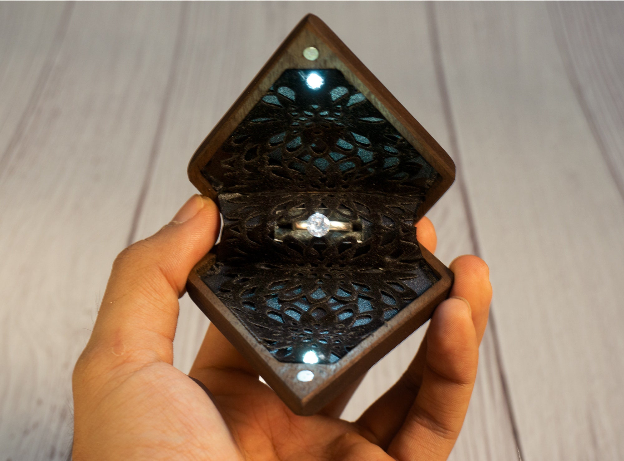 TWIN LIGHT ring box engagement ring box Unique ring box | Etsy