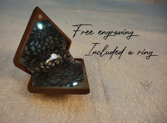 TWIN LIGHT ring box engagement ring box Unique ring box | Etsy
