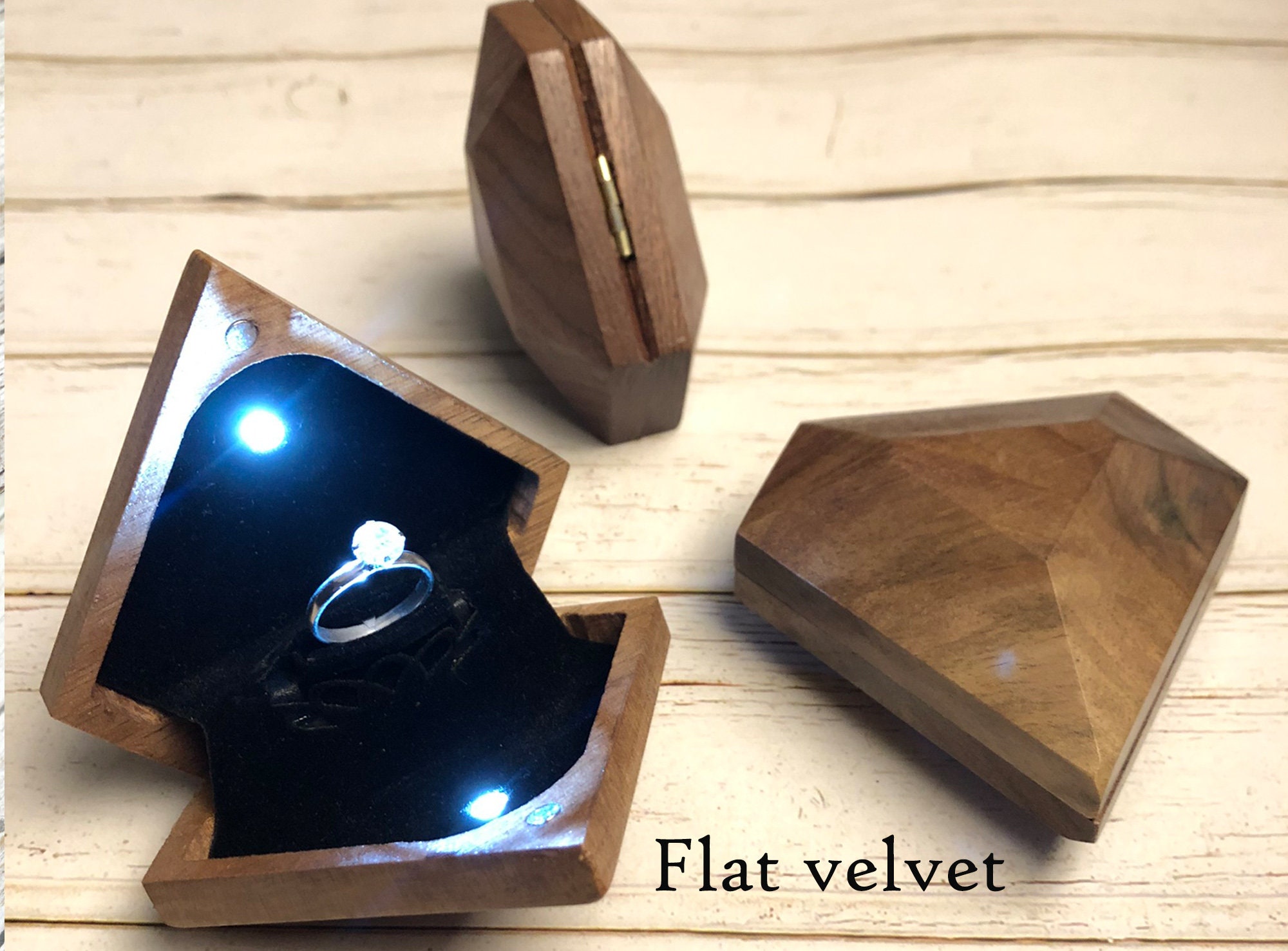 TWIN LIGHT Ring Box Engagement Ring Box Unique Ring Box - Etsy