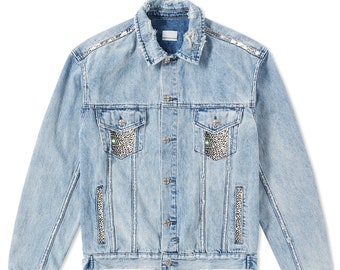 Rhinestoned jacket | Etsy