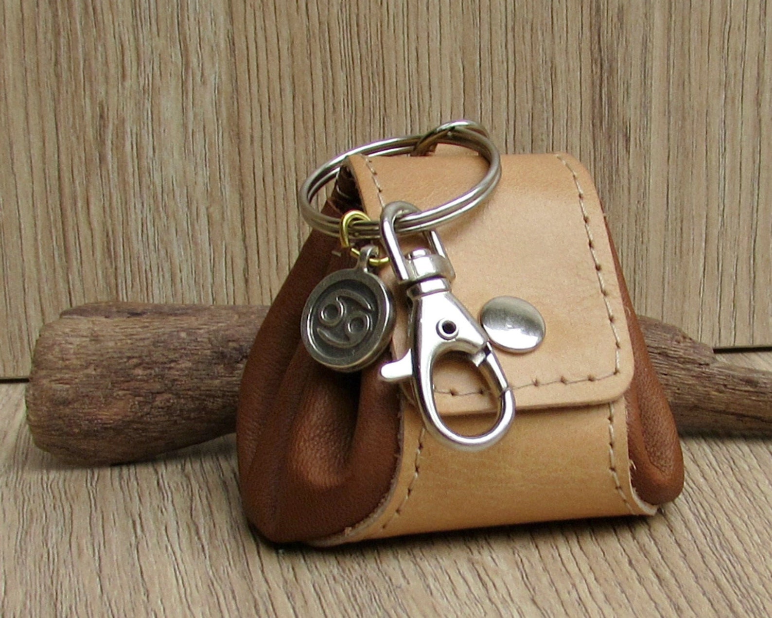 Personalized Leather Keychain Zodiac Signs Keychain Tiny - Etsy
