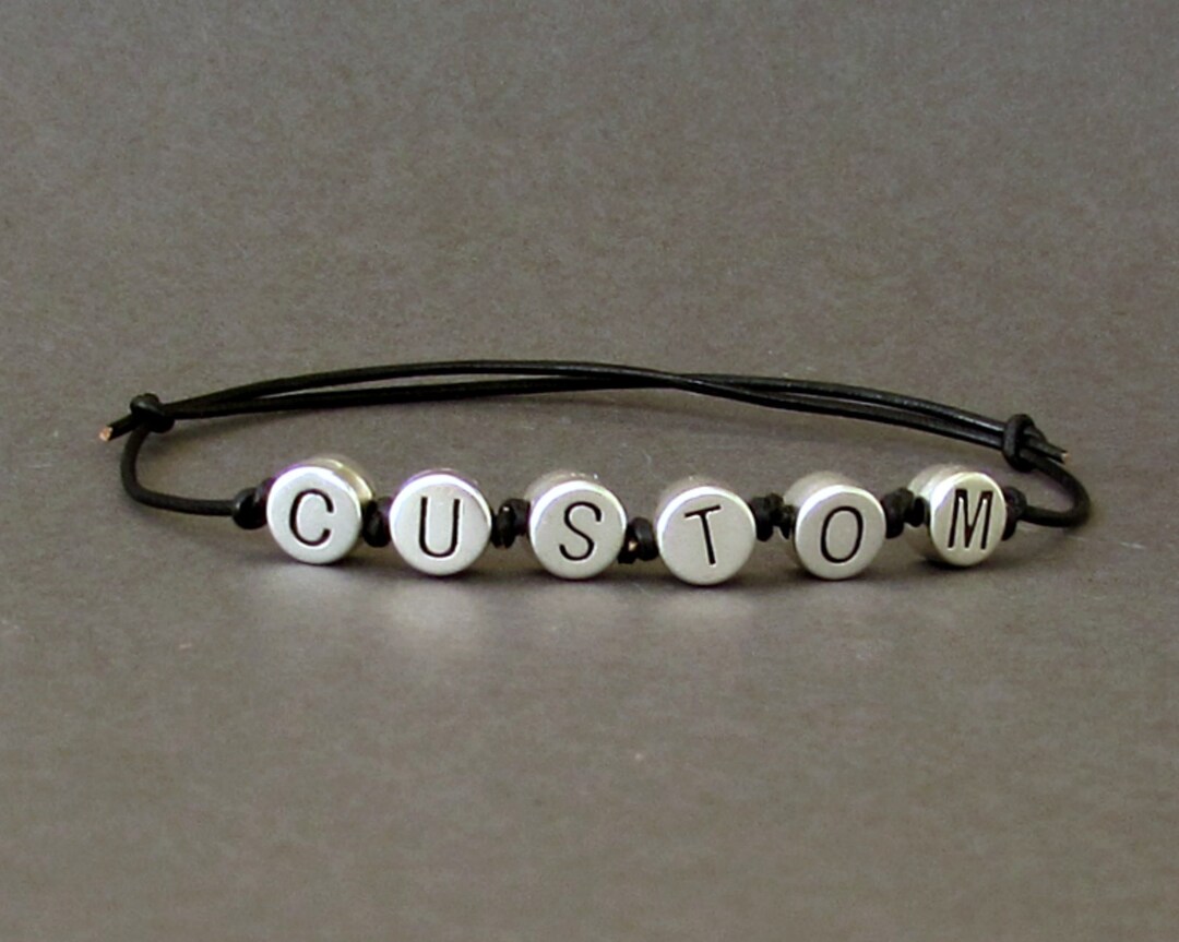 Personalized Name Bracelet, Silver Custom Name Bracelet, Children's ...