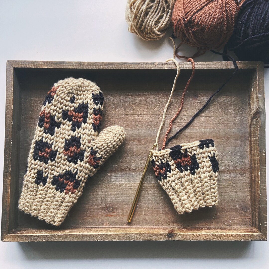 Luxe Leopard Mittens - Crochet Pattern - Etsy