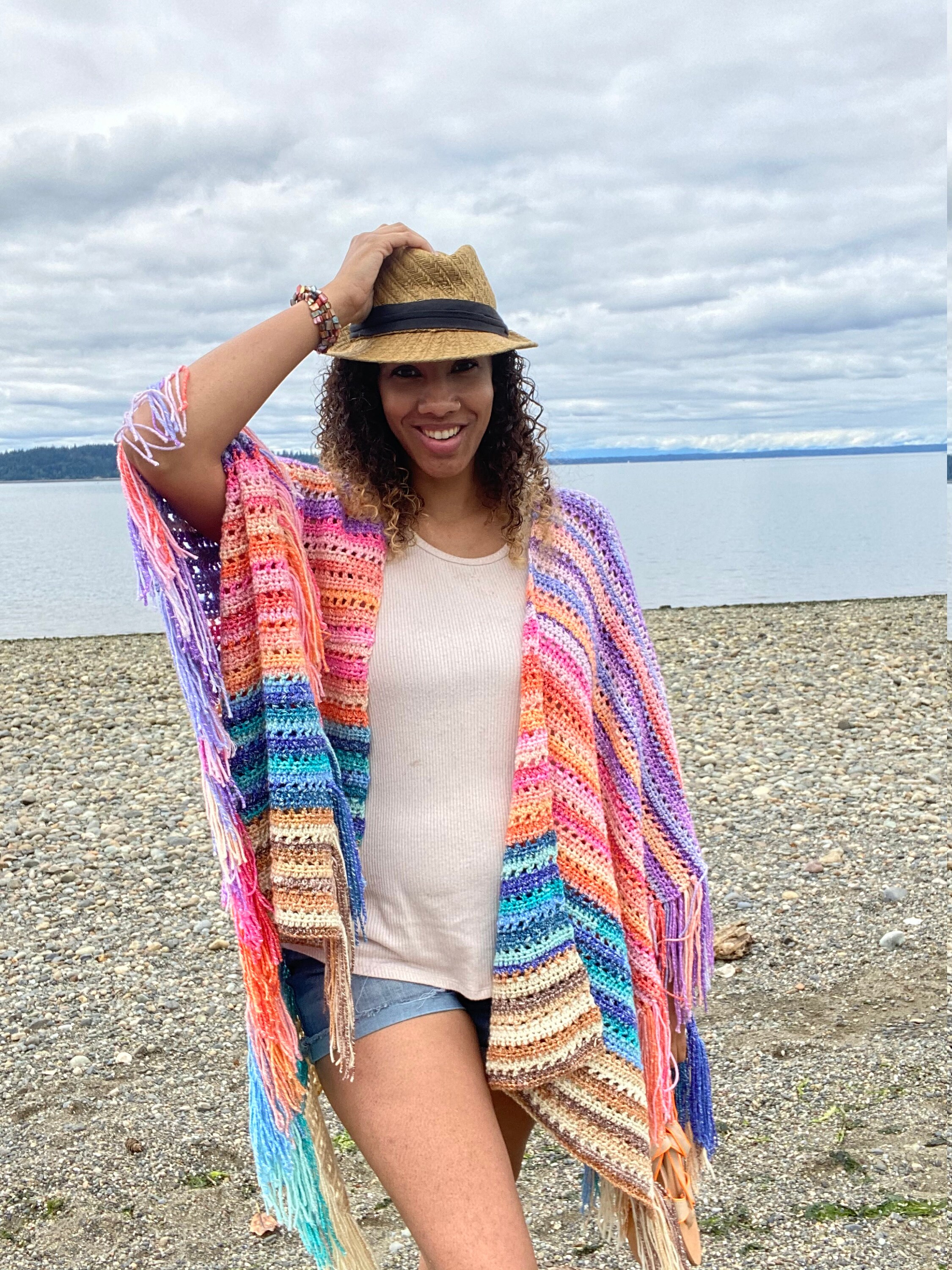 The Summer Nights Ruana Crochet Pattern - Etsy