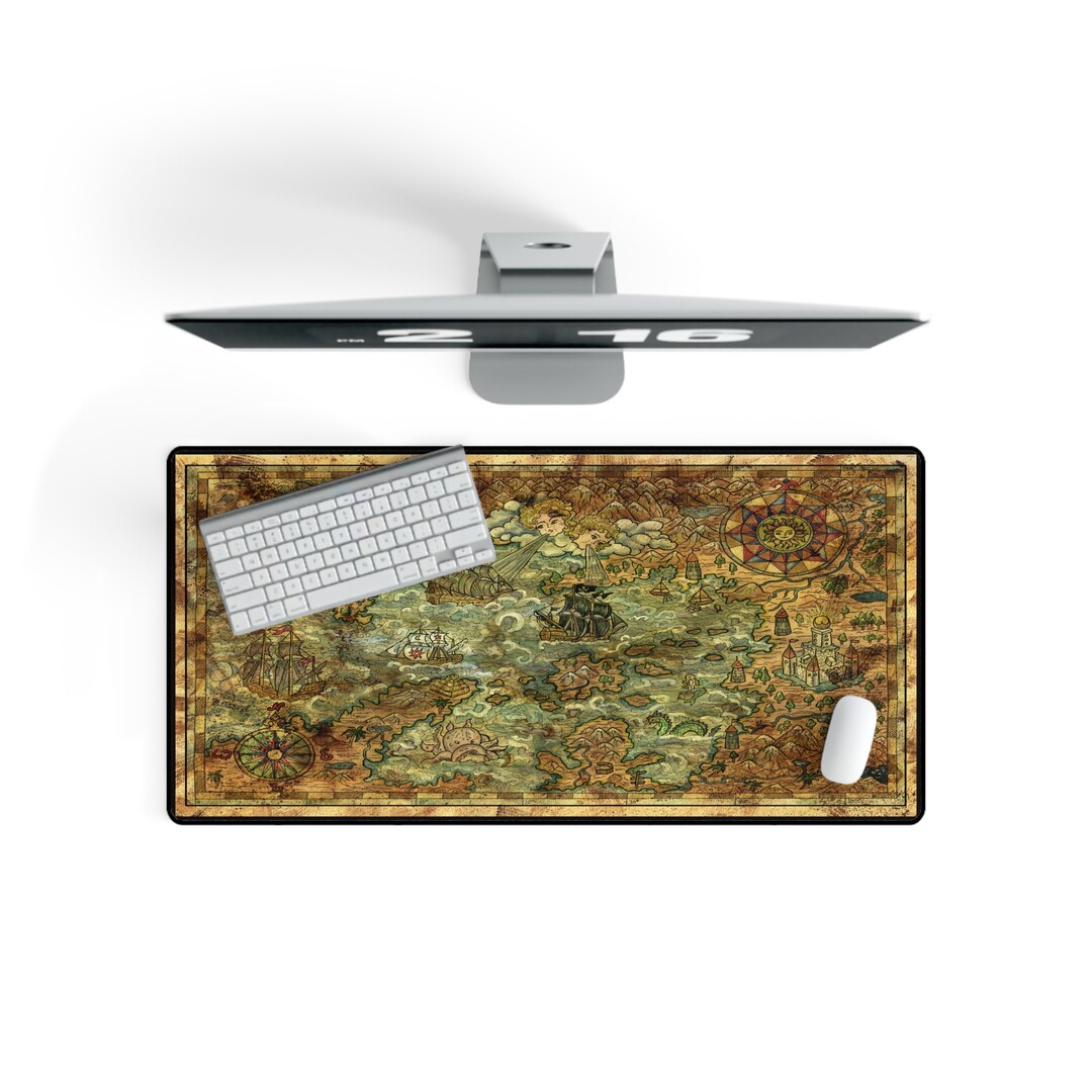 Pirate's Legacy - Vintage Treasure Map Desk Pad - Chart Your Course ...