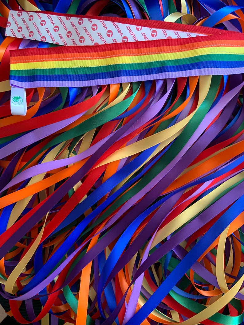 Rainbow Pride Ribbon Curtain Made to Measure Door Curtain - Etsy