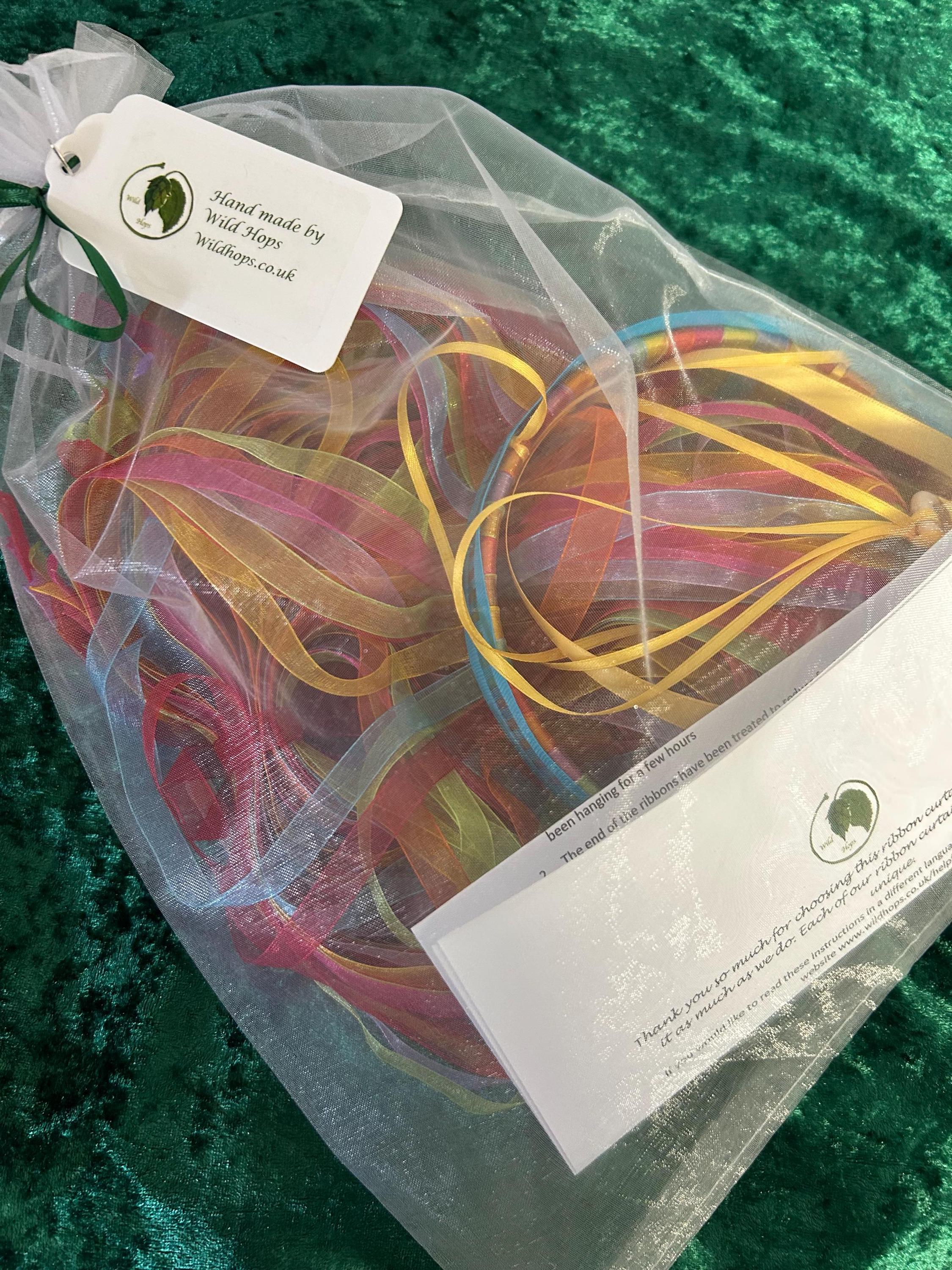 Garden Ribbon Streamer/ Wind Sock/hoop. Garden/wedding/caravan/party ...