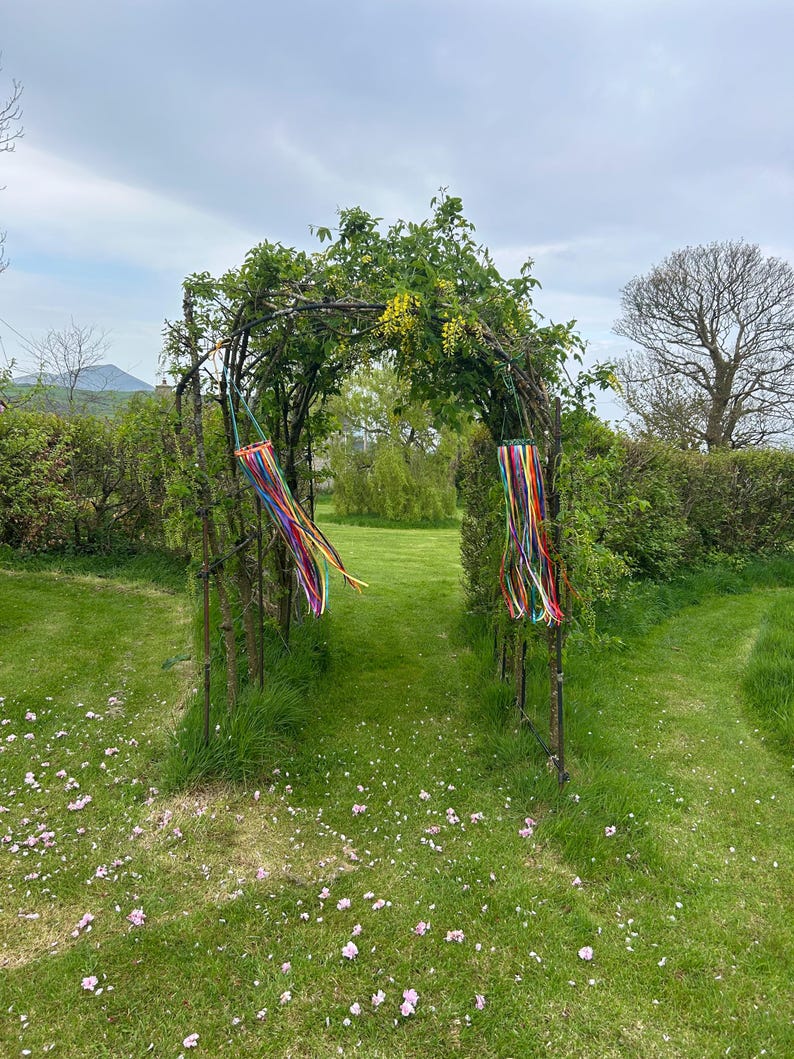 Garden Ribbon Streamer/ Wind Sock/hoop. Garden/wedding/caravan/party ...