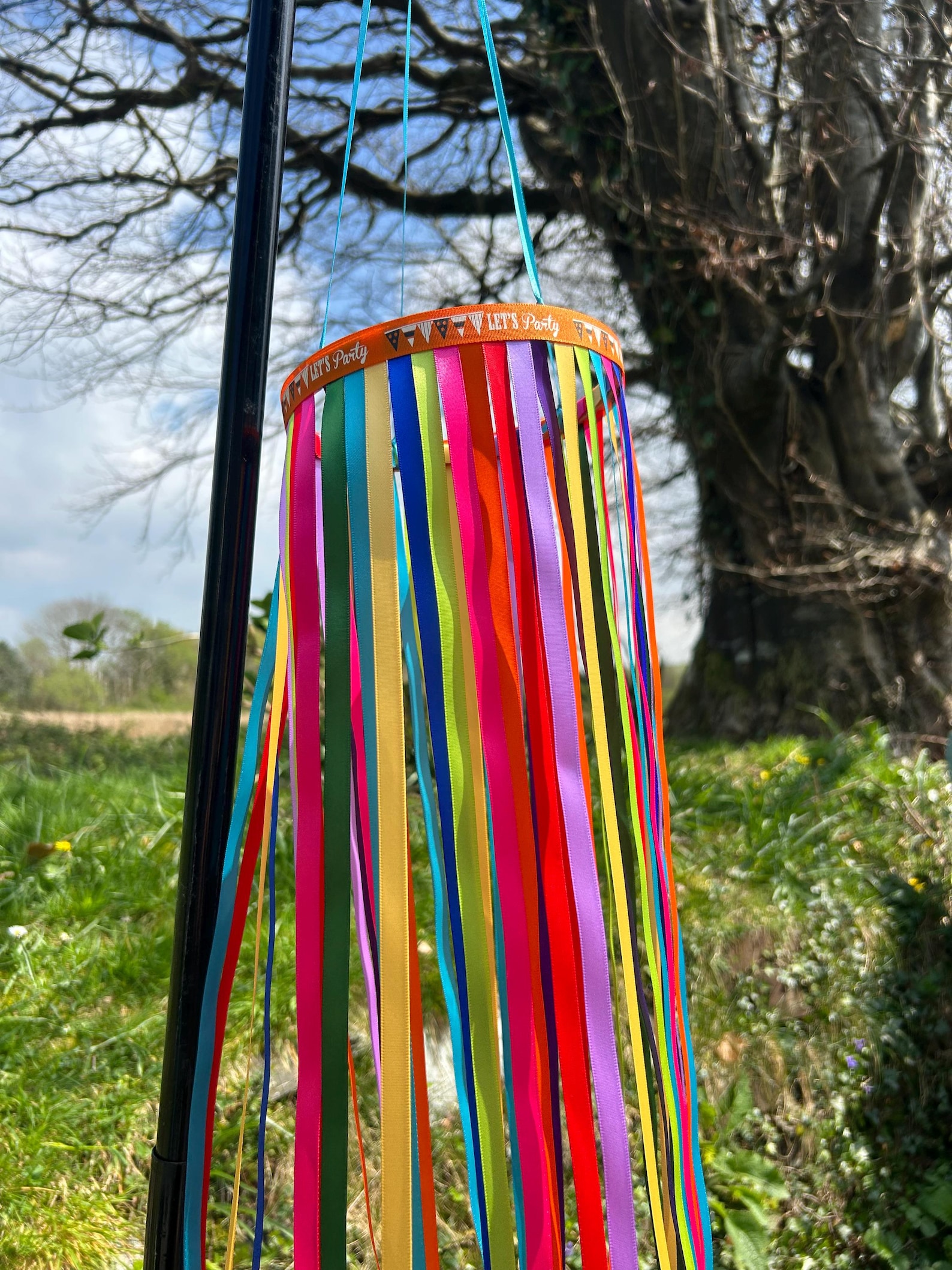 Colourful, Festival Style, Ribbon Streamer/ Wind Sock/hoop. Garden ...