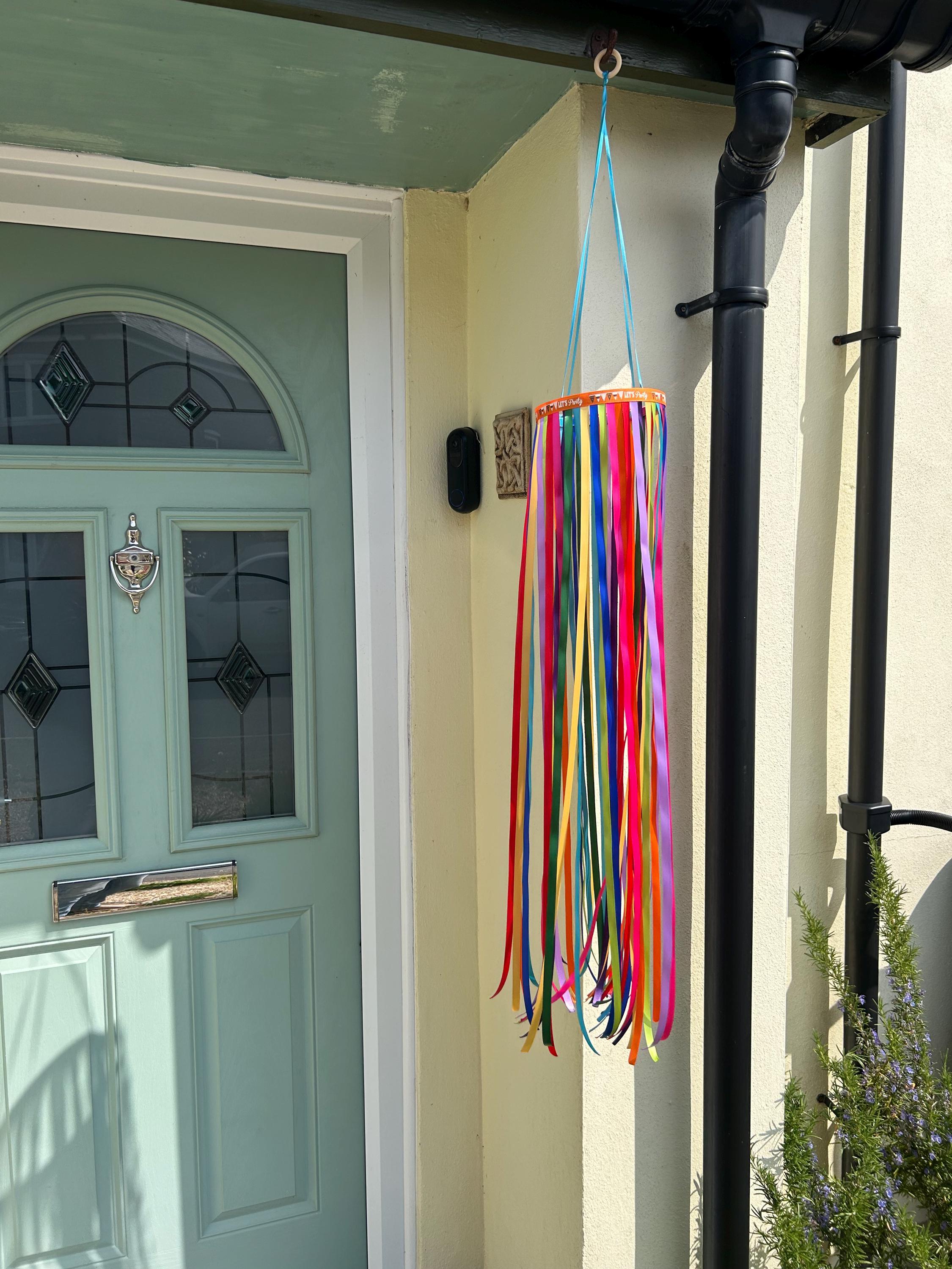 Colourful, Festival Style, Ribbon Streamer/ Wind Sock/hoop. Garden ...