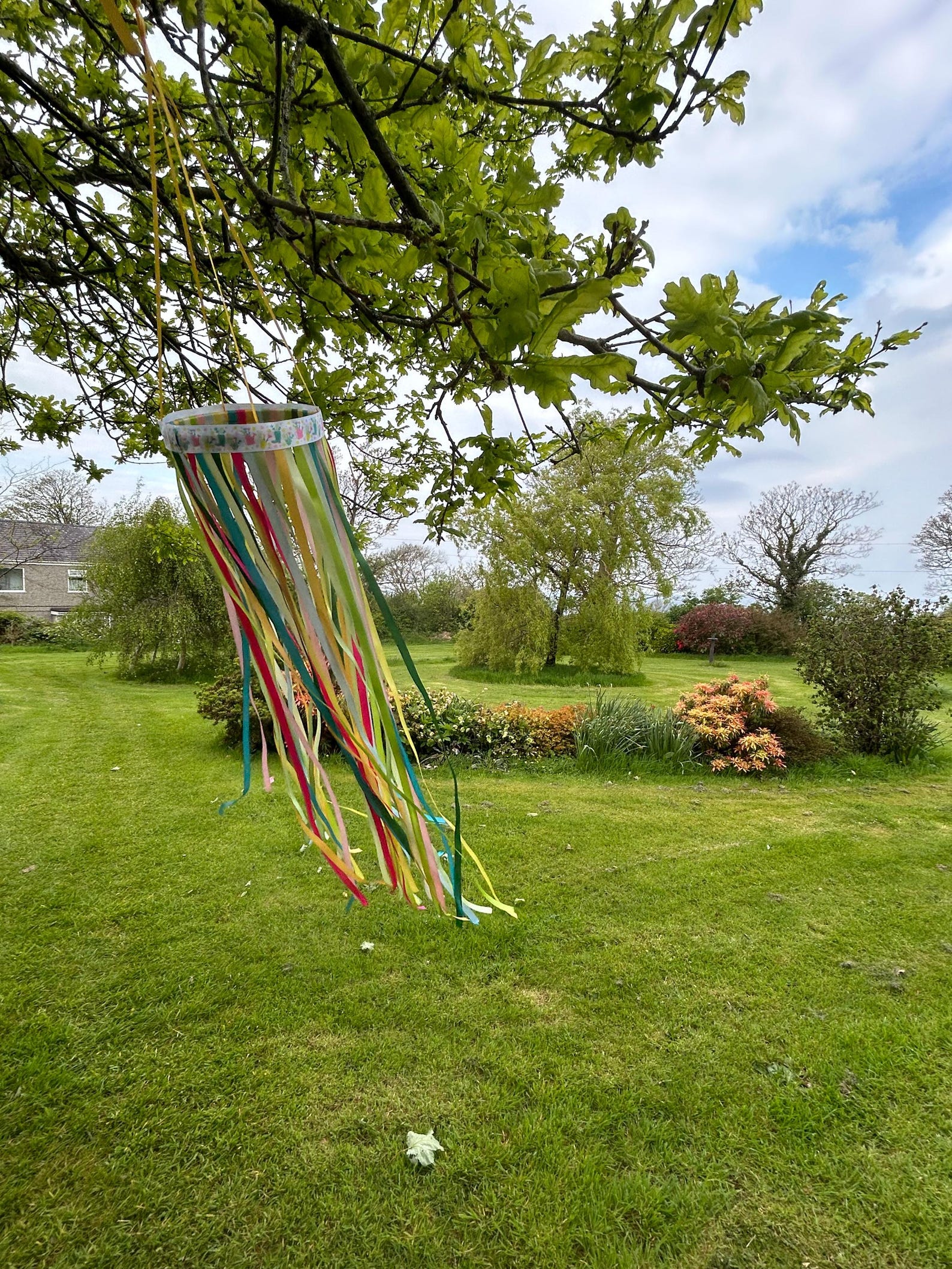 Garden Ribbon Streamer/ Wind Sock/hoop. Garden/wedding/caravan/party ...