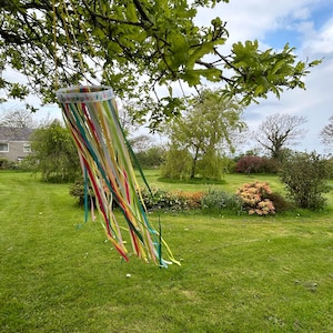 Garden Ribbon Streamer/ Wind Sock/hoop. Garden/wedding/caravan/party ...