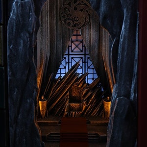 Dragonstone Throne Room Booknook. - Etsy