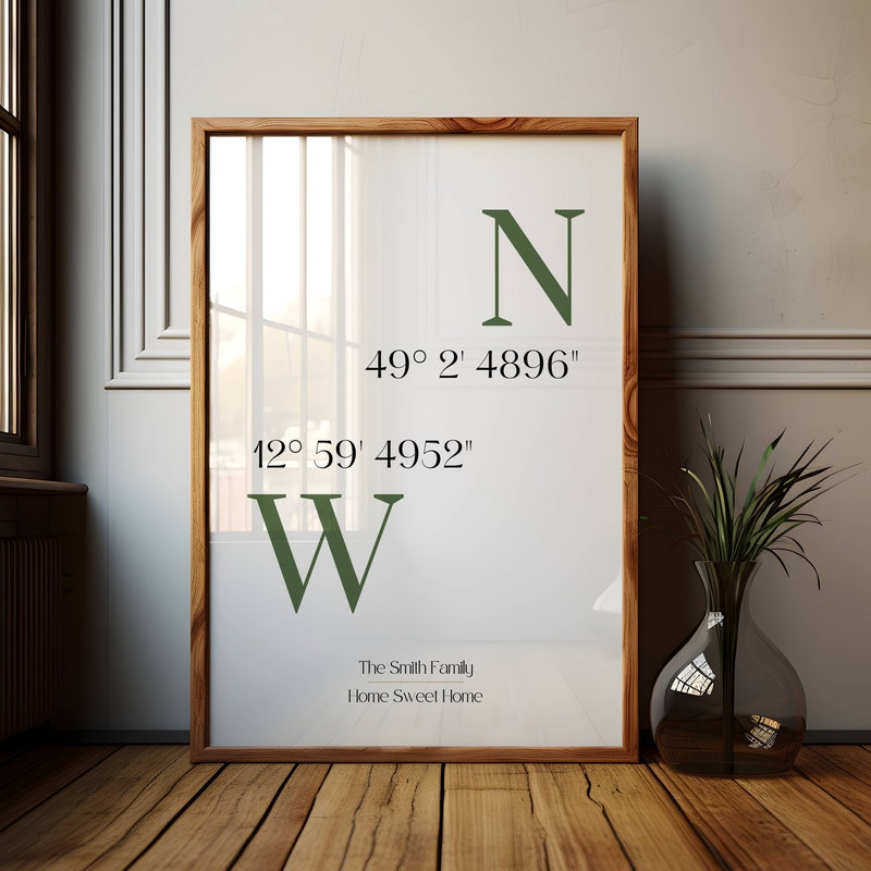 Coordinates Sign - Etsy