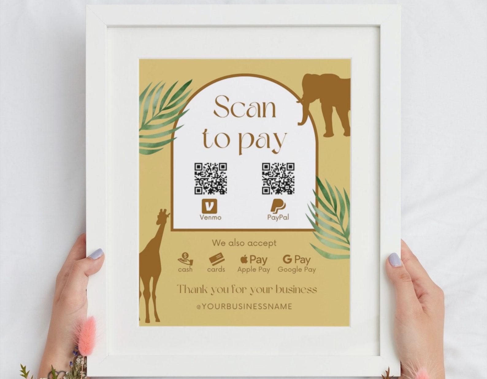 Scan to Pay Sign Printable Poster for Contactless Payments - Etsy