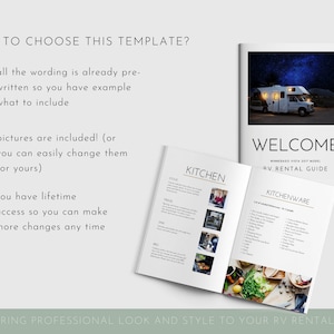 RV Rental Welcome Guidebook Template, Motorhome Binder, Camper Renters ...