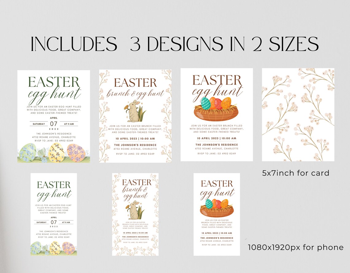Editable Easter Egg Hunt Invitation Digital Canva Template - Etsy