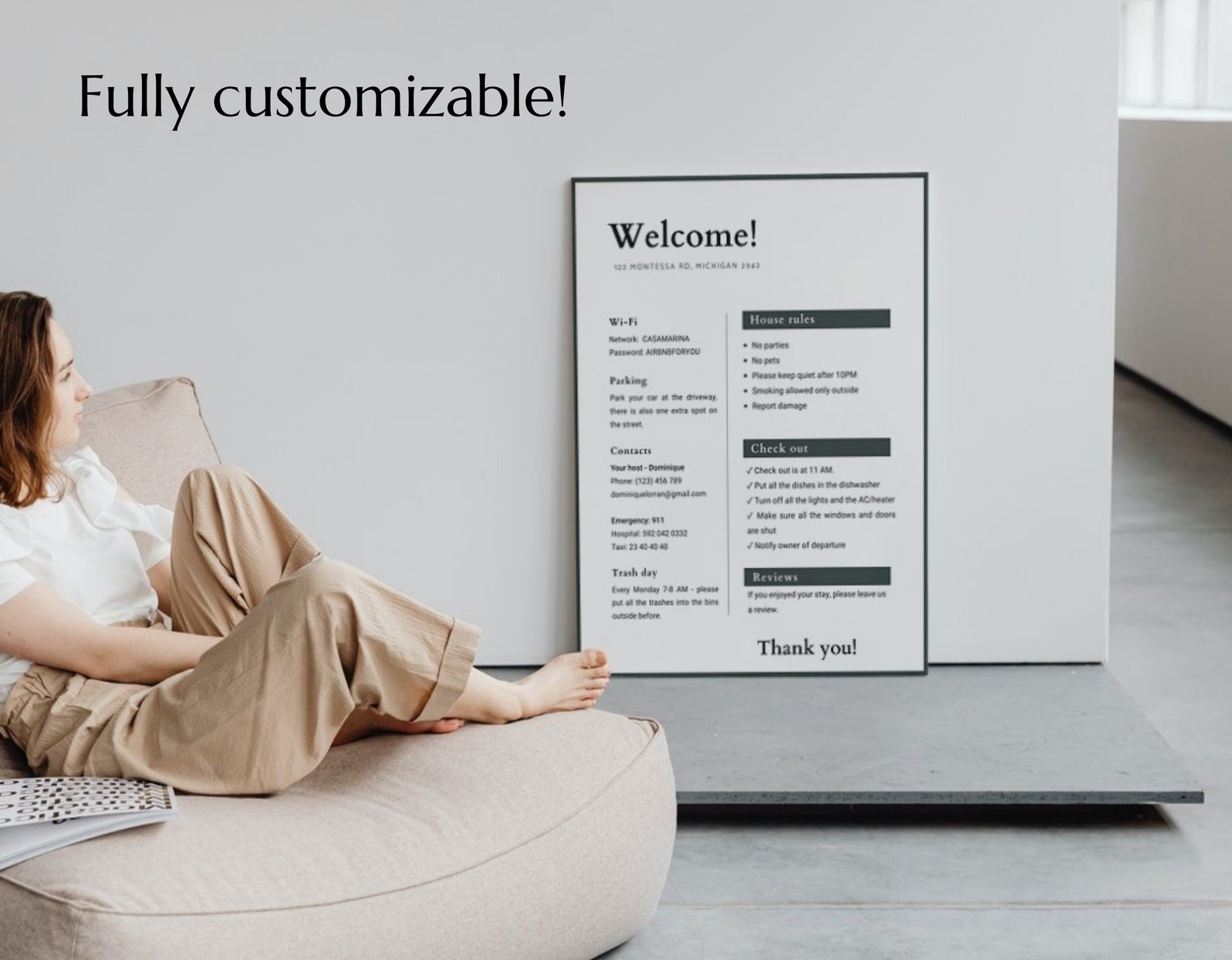 Welcome Poster Template Editable Digital Download - Etsy
