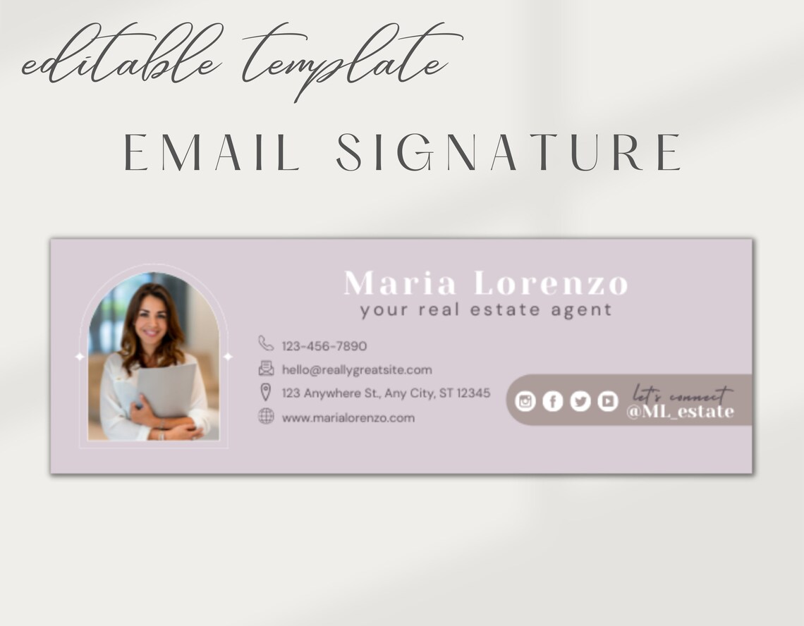 Email Signature Template Canva Design for Customizable Email - Etsy