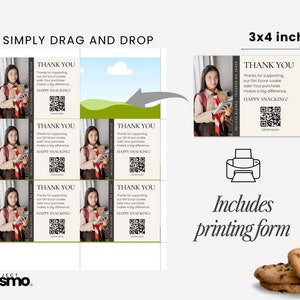 Girl Scouts Thank You Note With Photo, Canva Editable Template, Girl ...