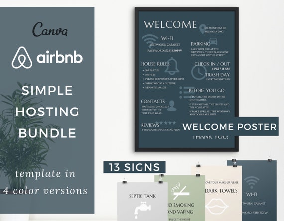 Welcome and House Rules Template for Airbnb Elegant | Etsy