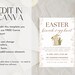 Editable Easter Egg Hunt Invitation, Digital Canva Template, Pastel ...