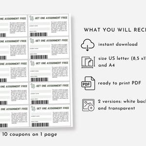 Homework Pass Coupon: One Free Assignment, Classroom Reward (PDF) - Etsy