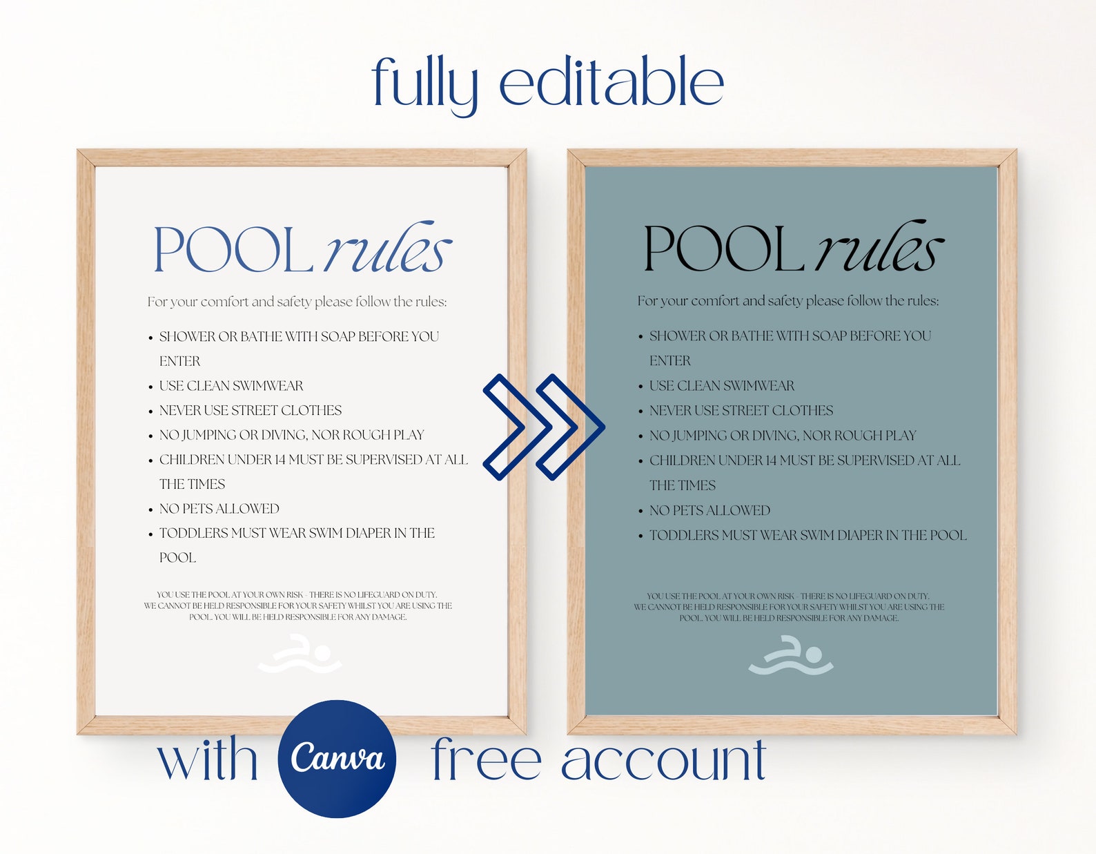 Hot Tub Sign for Aribnb Pool Rules Editable Template - Etsy