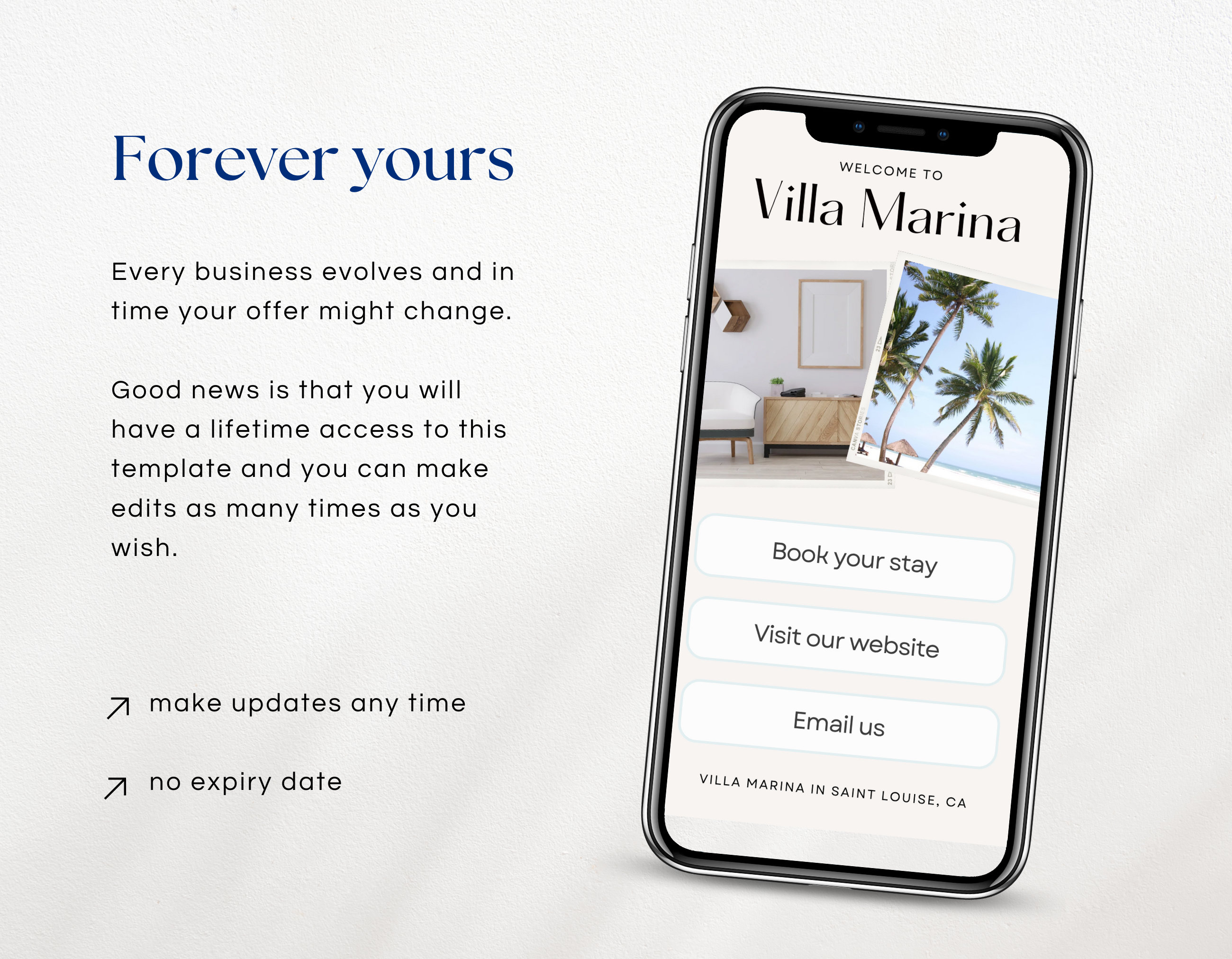Instagram Link in Bio Page for Airbnb Canva Template Ocean - Etsy