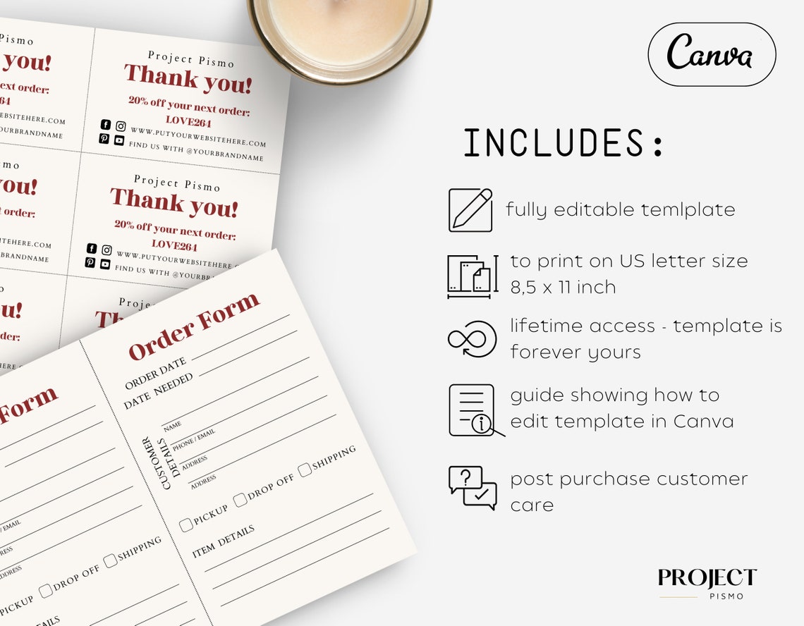 Craft Show Bundle Signs Small Business Template Order Form - Etsy