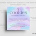 Editable Cookie Label Card Canva Template Cookie Card - Etsy