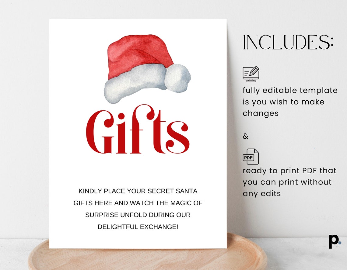 Pssst... Gift Drop Here Signs, Printable Signs for Secret Santa,leave ...